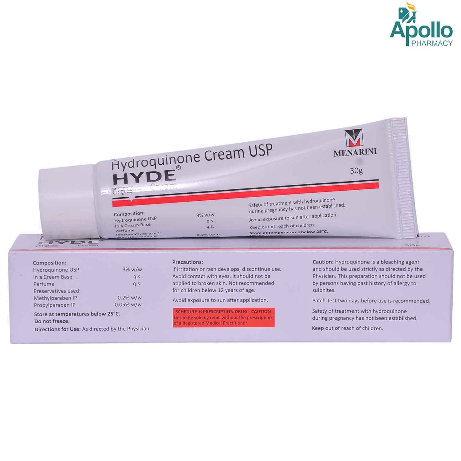 Hyde Cream 30gm Price, Uses, Side Effects, Composition - Apollo Pharmacy