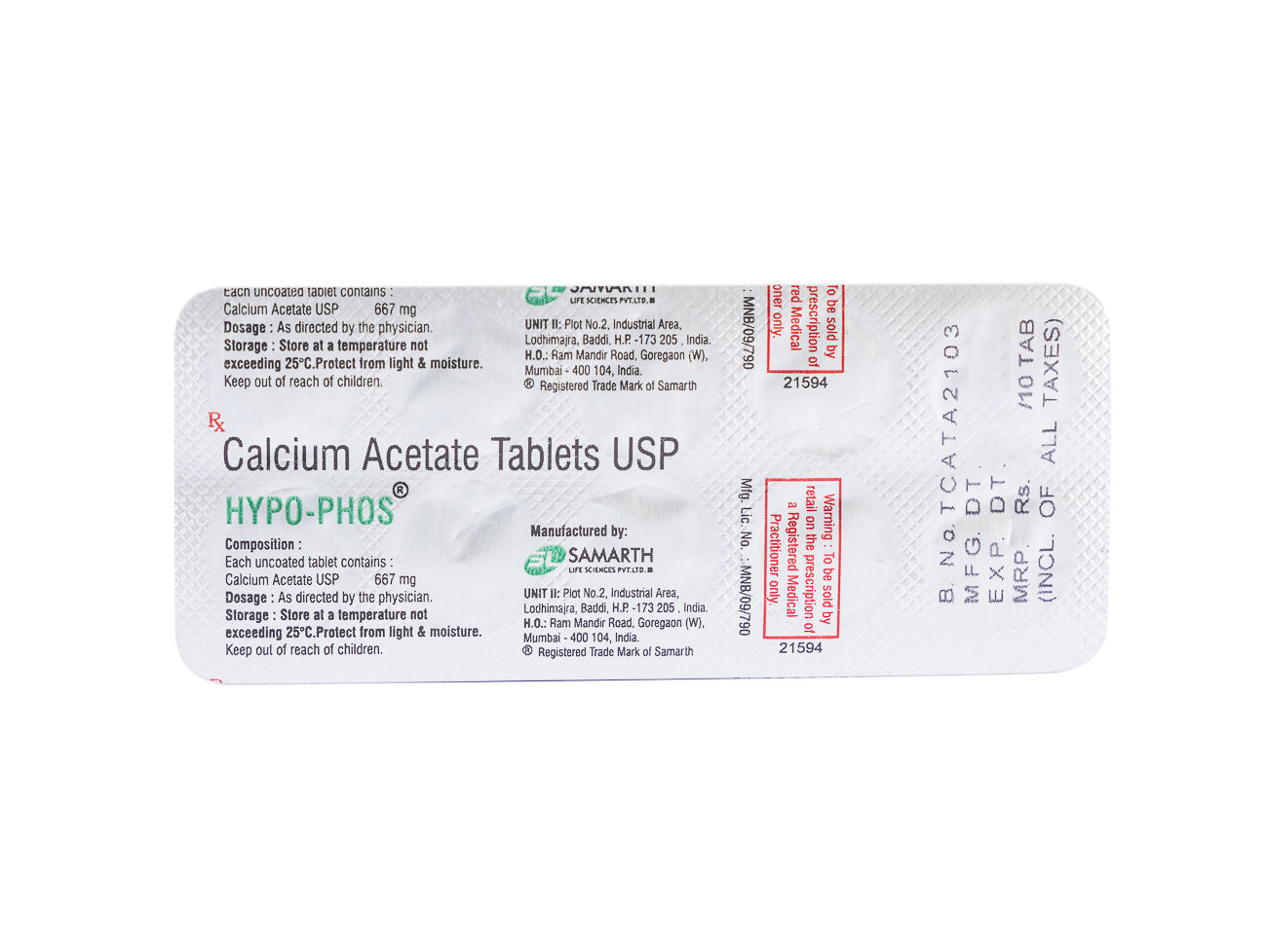 Hypophos 677 mg Tablet 10's Price, Uses, Side Effects, Composition ...