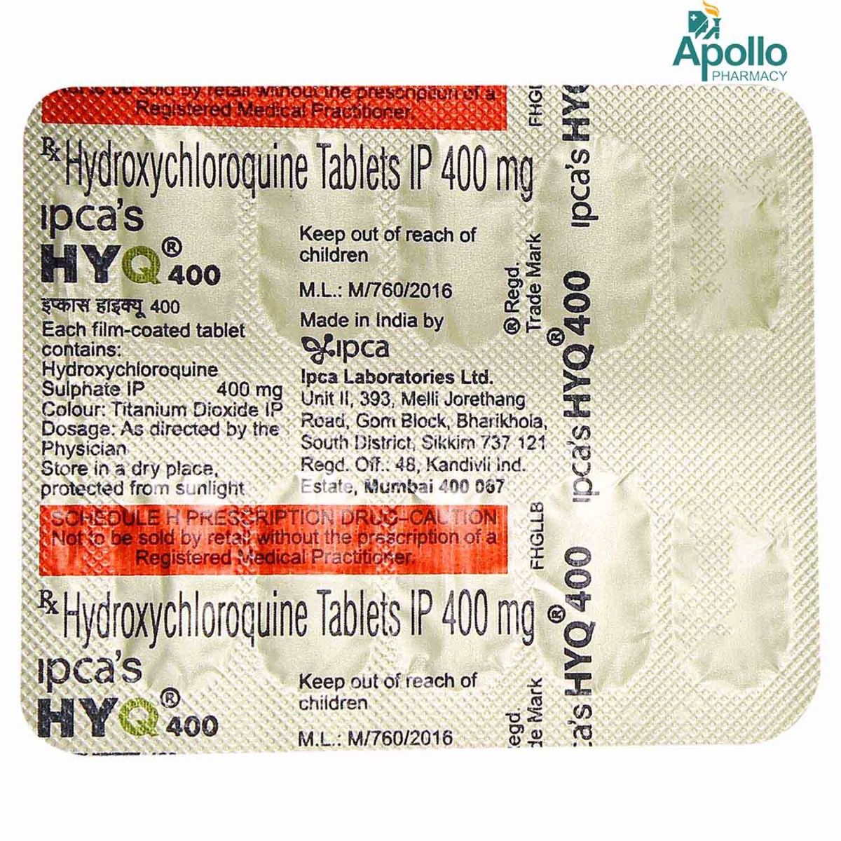 HYQ 400 Tablet | Uses, Side Effects, Price | Apollo Pharmacy