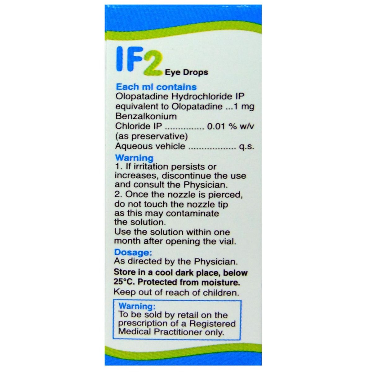 IF 2 Eye Drops 5 ml | Uses, Side Effects, Price | Apollo Pharmacy