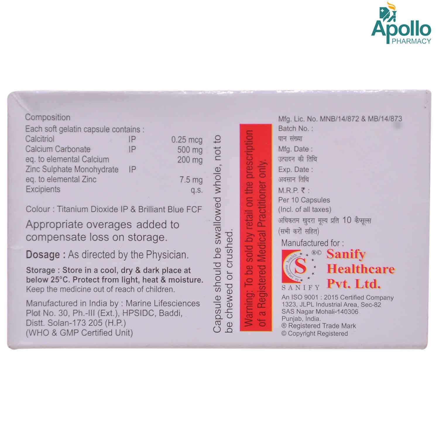 Ifycal-CT Softgel Capsule 10's Price, Uses, Side Effects, Composition ...