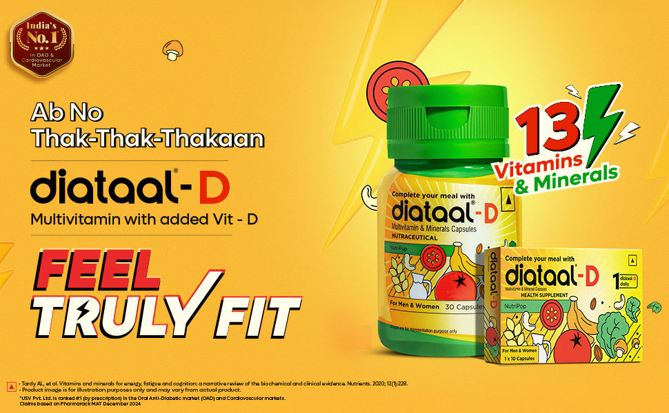 Buy Diataal-D Multivitamin For Men & Women 10 Capsules | vit. D, ALA, B ...