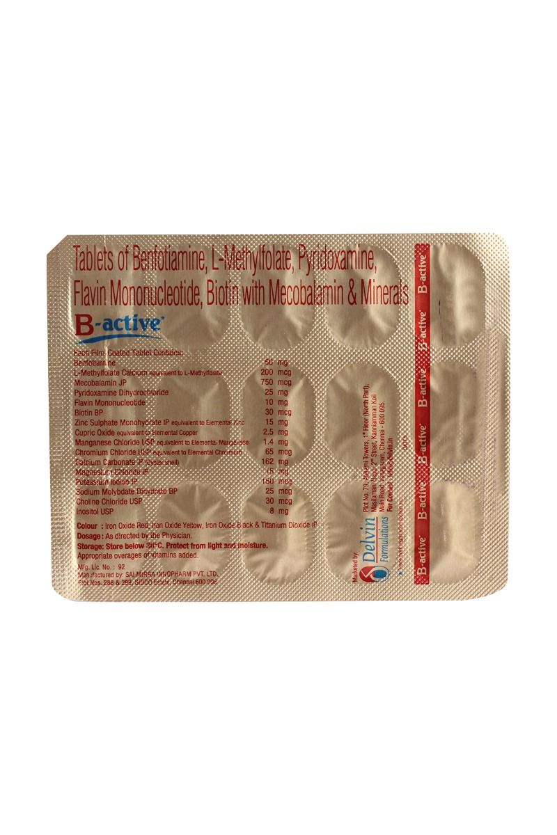 B Active Tablet | Uses, Side Effects, Price | Apollo Pharmacy
