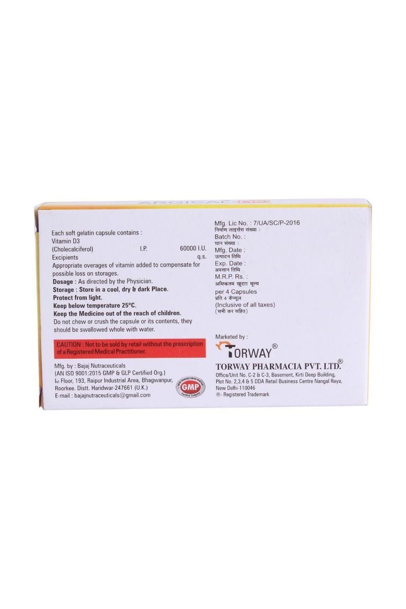 Argical D3 Capsule 4's Price, Uses, Side Effects, Composition - Apollo ...