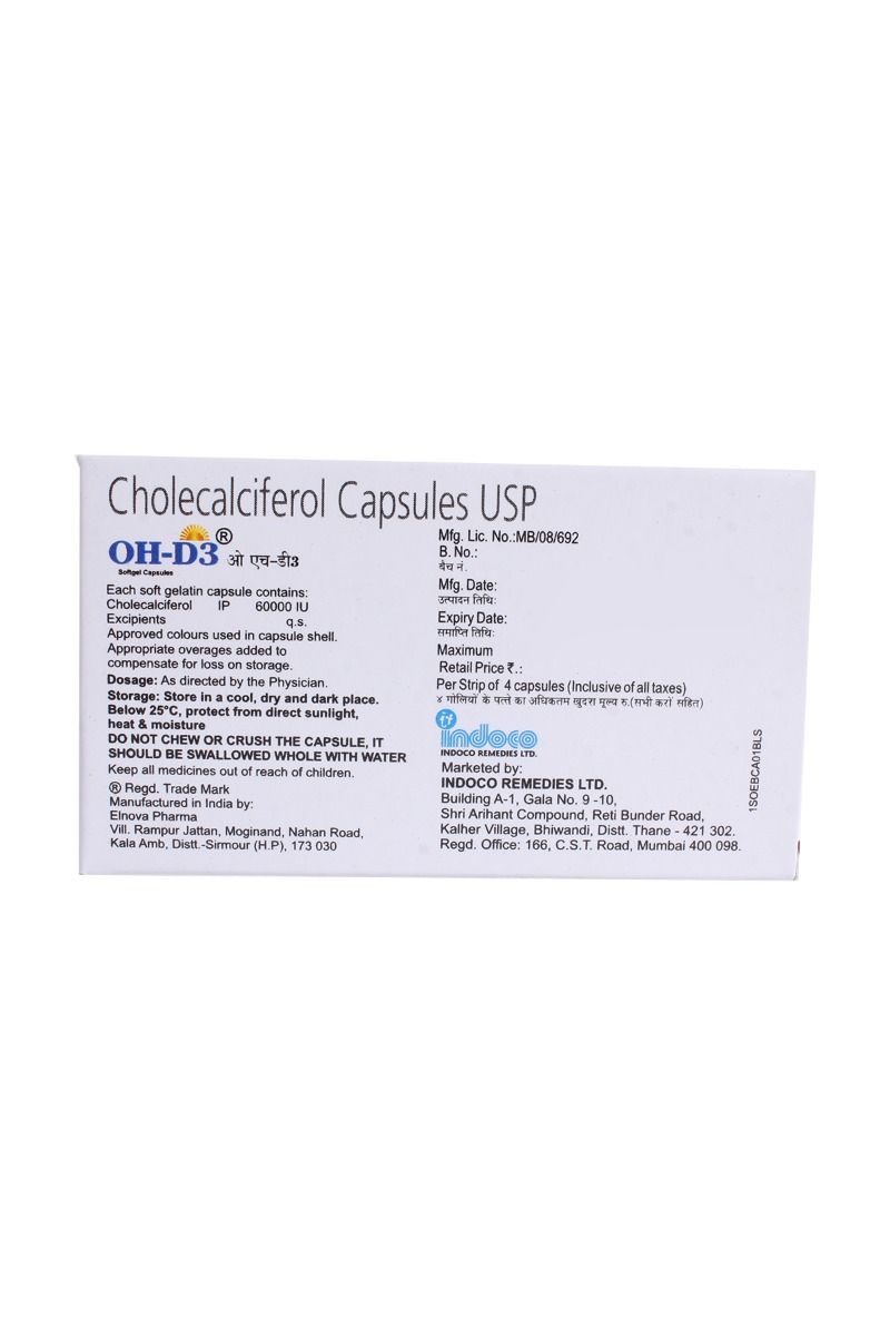 OH -D3 Capsule 4's Price, Uses, Side Effects, Composition - Apollo Pharmacy