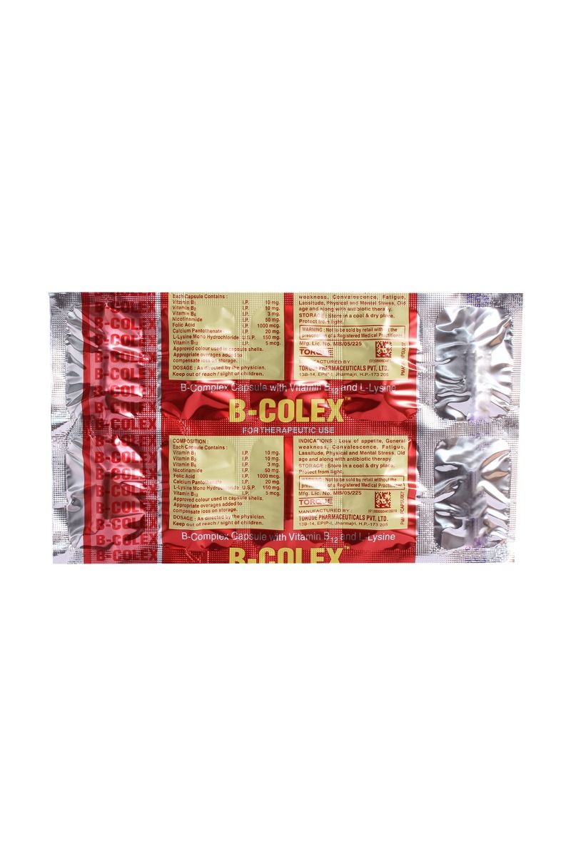 B-Colex Capsule | Uses, Side Effects, Price | Apollo Pharmacy