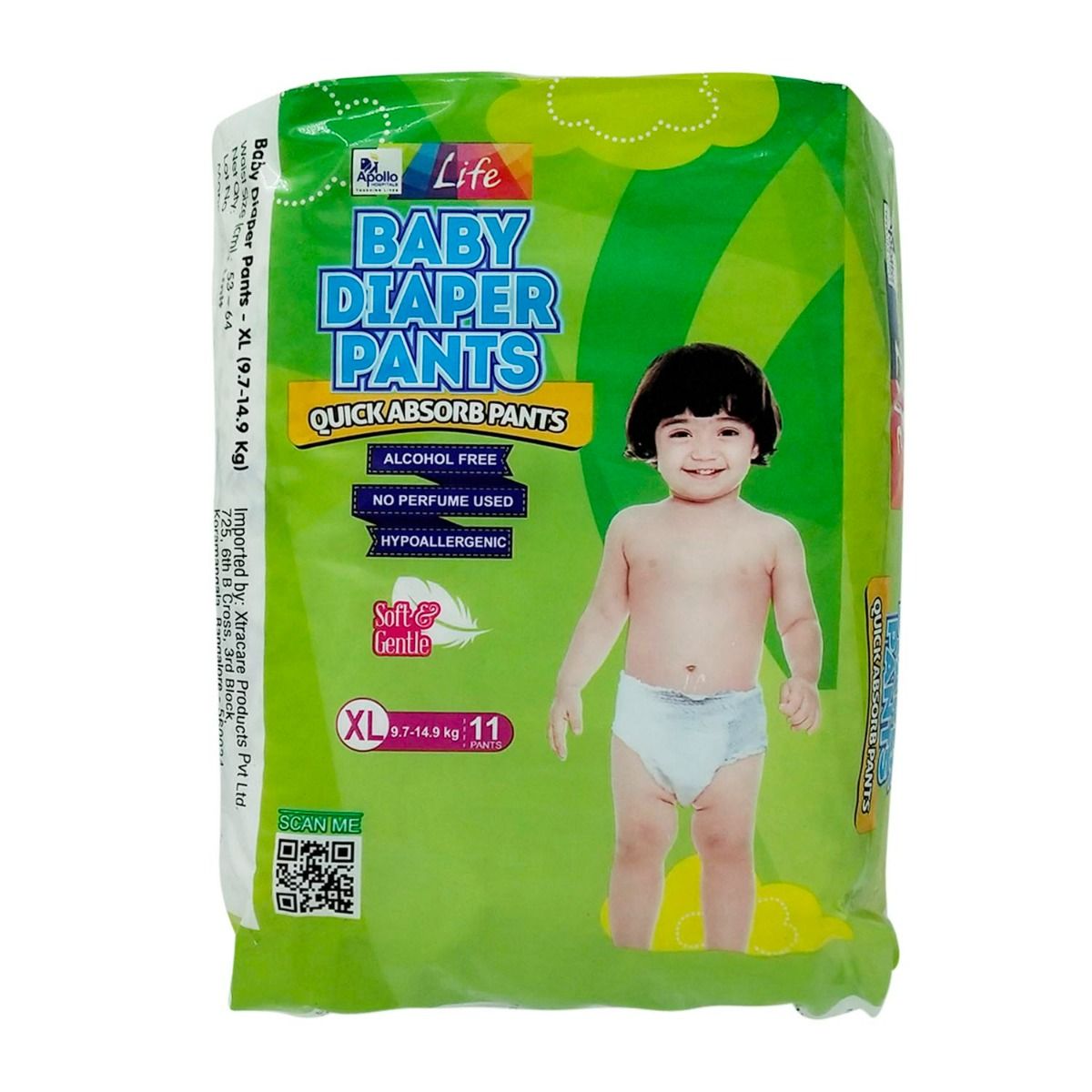 Apollo Life Baby Diaper Pants XL, 11 Count Price, Uses, Side Effects ...