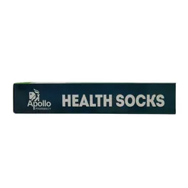 Buy Apollo Pharmacy Soft Touch Health Socks Black, 1 Pair | 19 Minutes ...