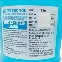 Buy Apollo Life Hand Sanitizer, 5 Litre | 19 Minutes Delivery | Apollo ...