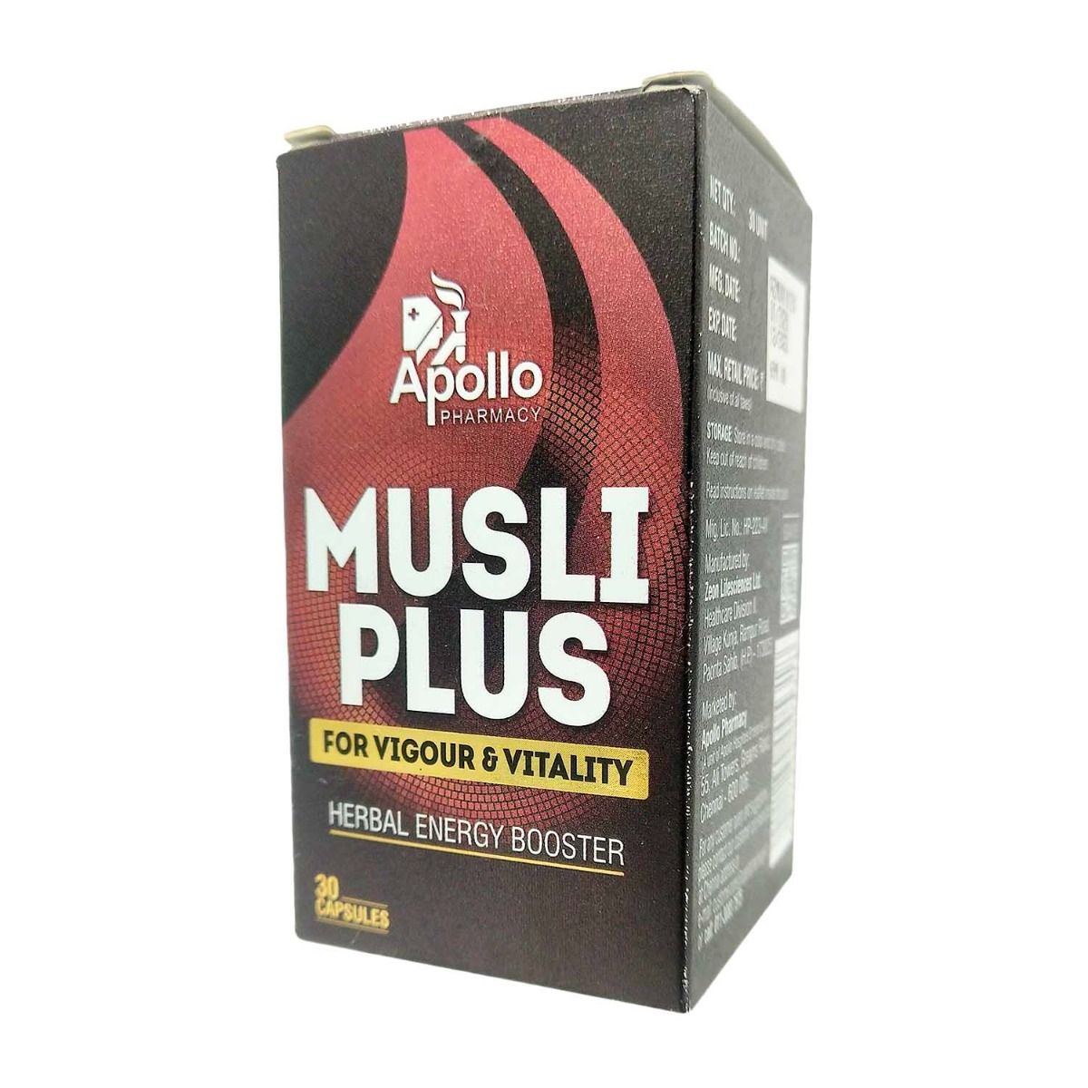 Apollo Pharmacy Musli Plus, 30 Capsules Price, Uses, Side Effects ...