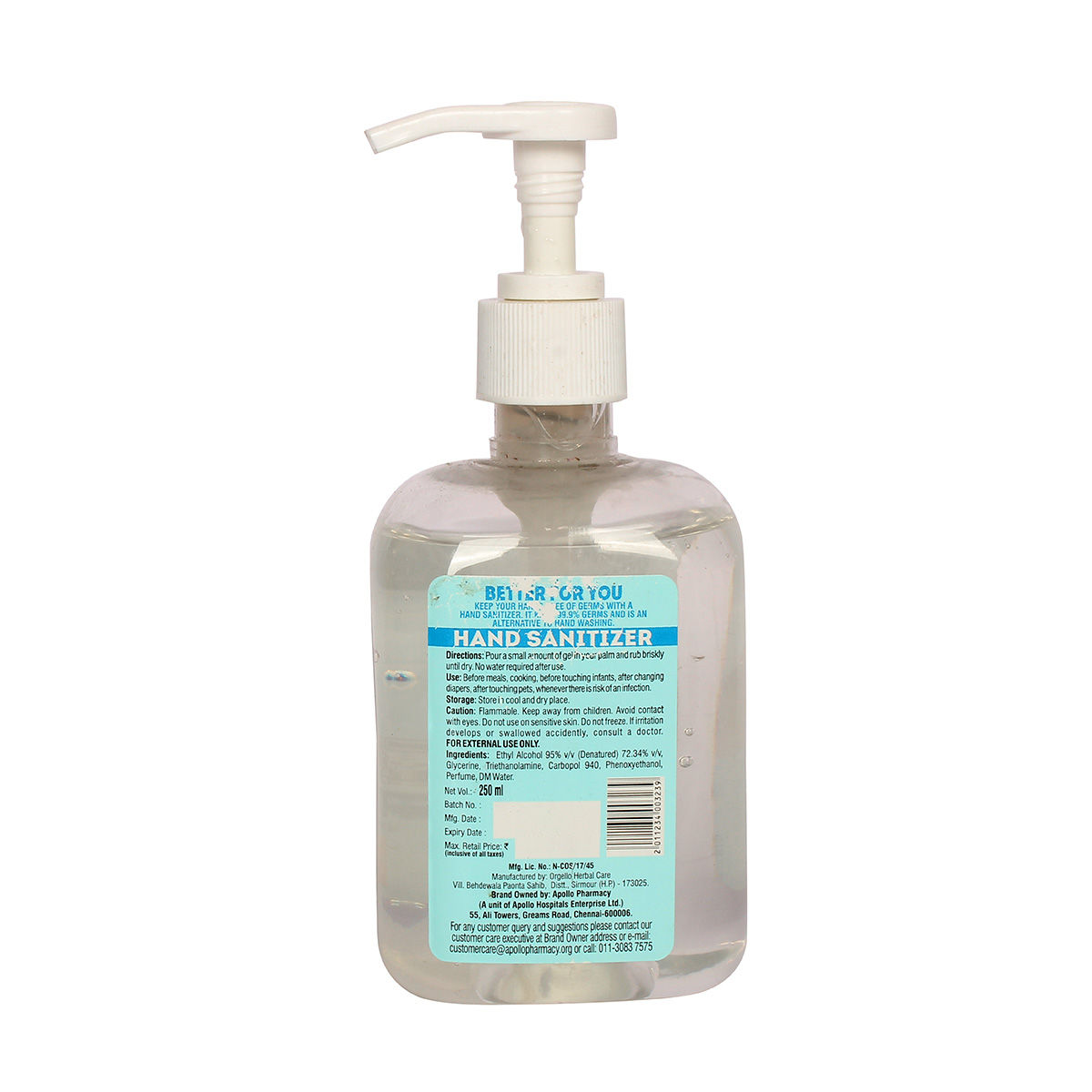 Apollo Life Hand Sanitizer, 250 ml Price, Uses, Side Effects ...