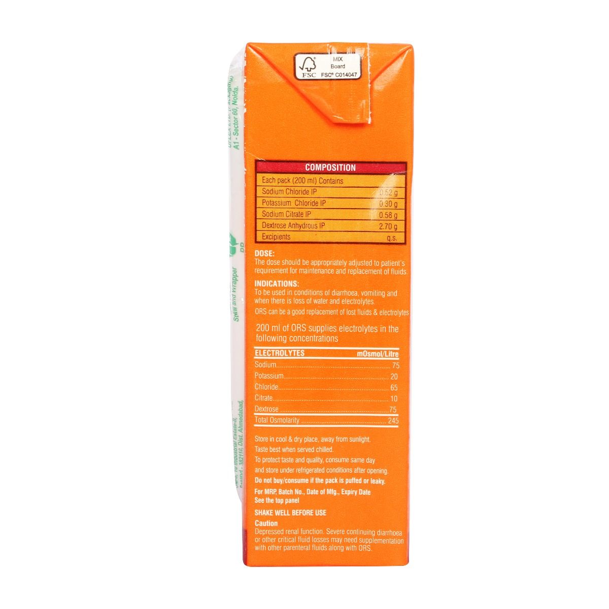 Apollo Pharmacy ORS Orange Flavour Drink 200 ml, 4 Count Price, Uses ...
