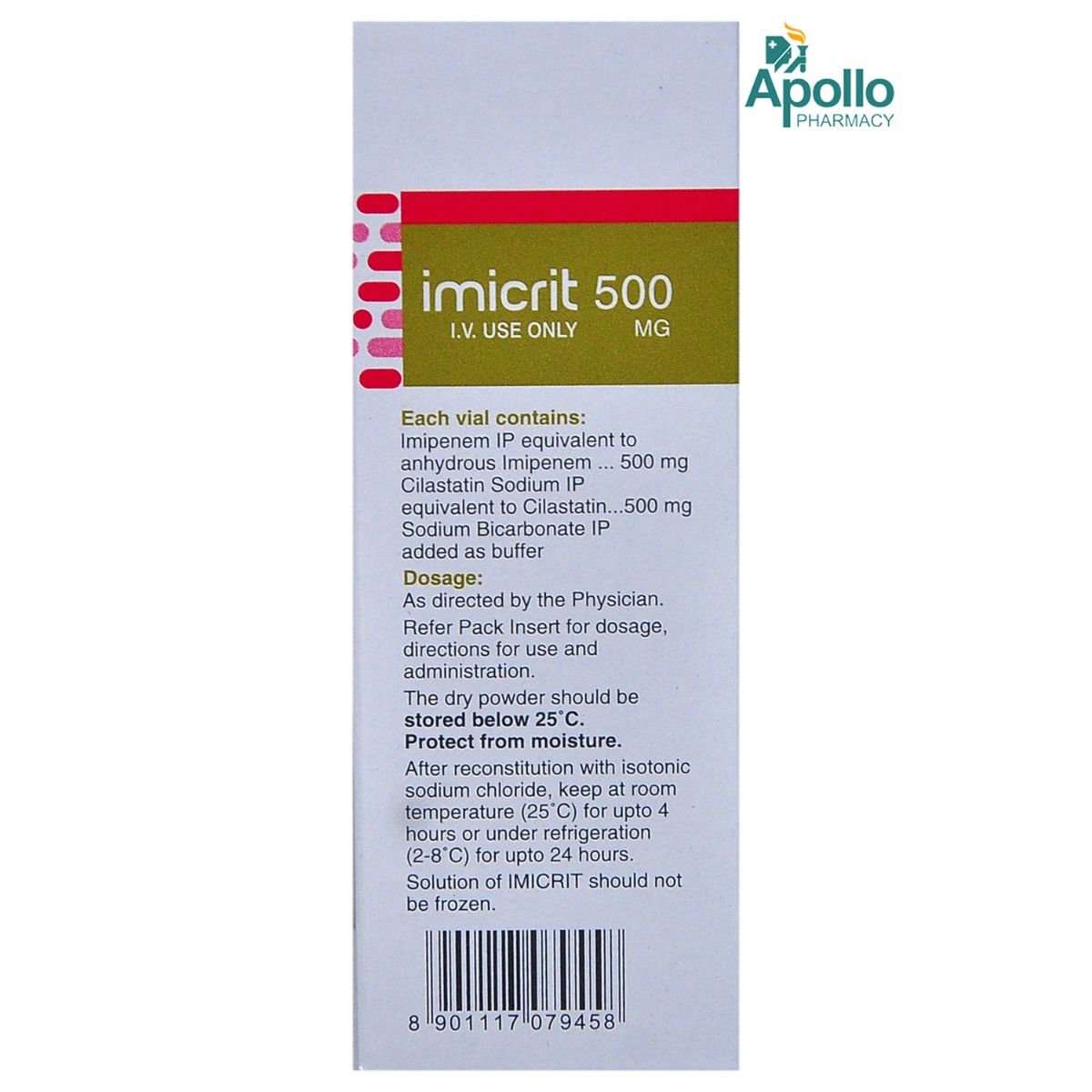 IMICRIT 500MG INJECTION | Uses, Side Effects, Price | Apollo Pharmacy