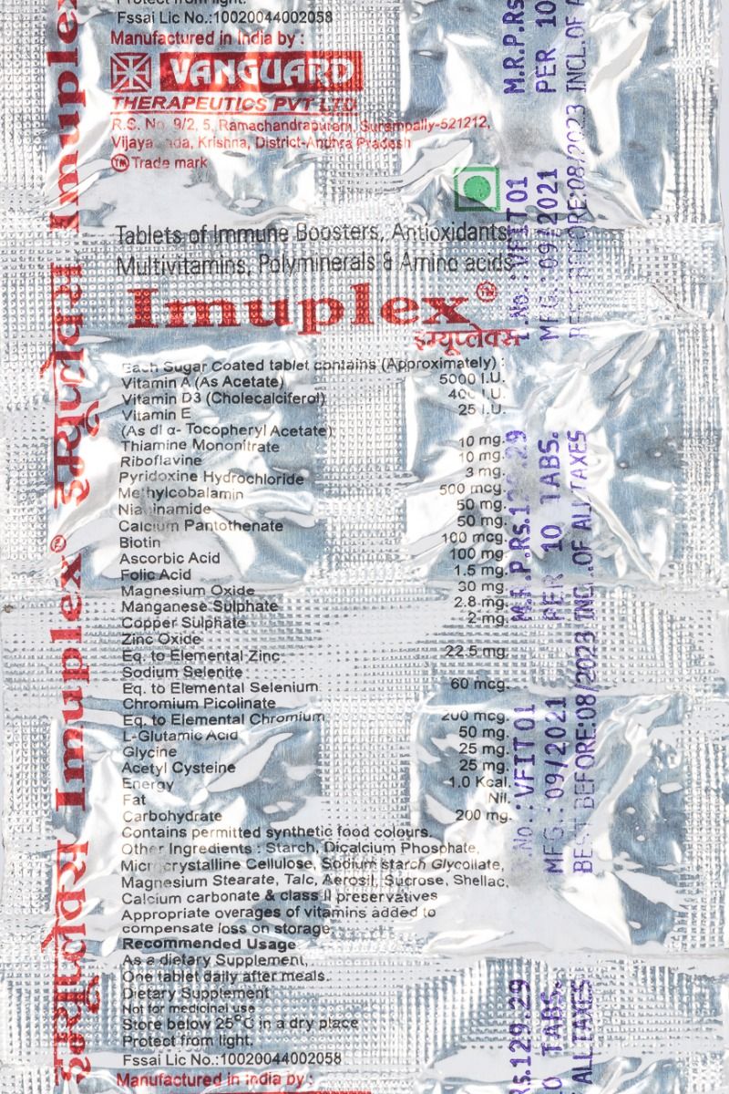 IMUPLEX TABLET 10'S Price, Uses, Side Effects, Composition - Apollo ...