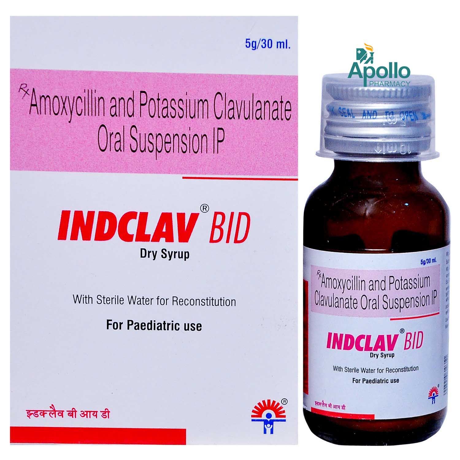 Indclav Bid Oral Syrup 30 ml Price, Uses, Side Effects, Composition ...