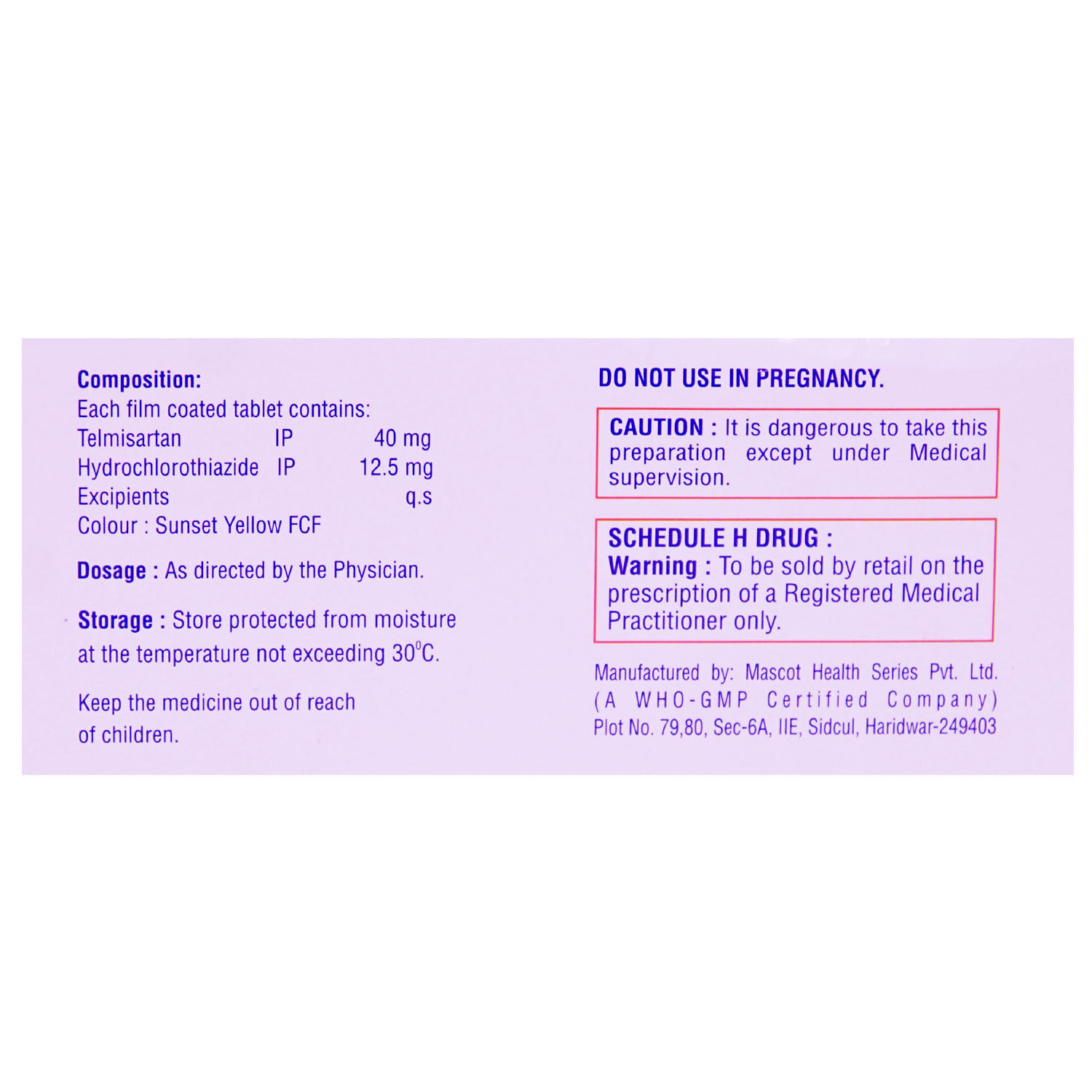 Inditel H-40 Tablet 10's Price, Uses, Side Effects, Composition ...