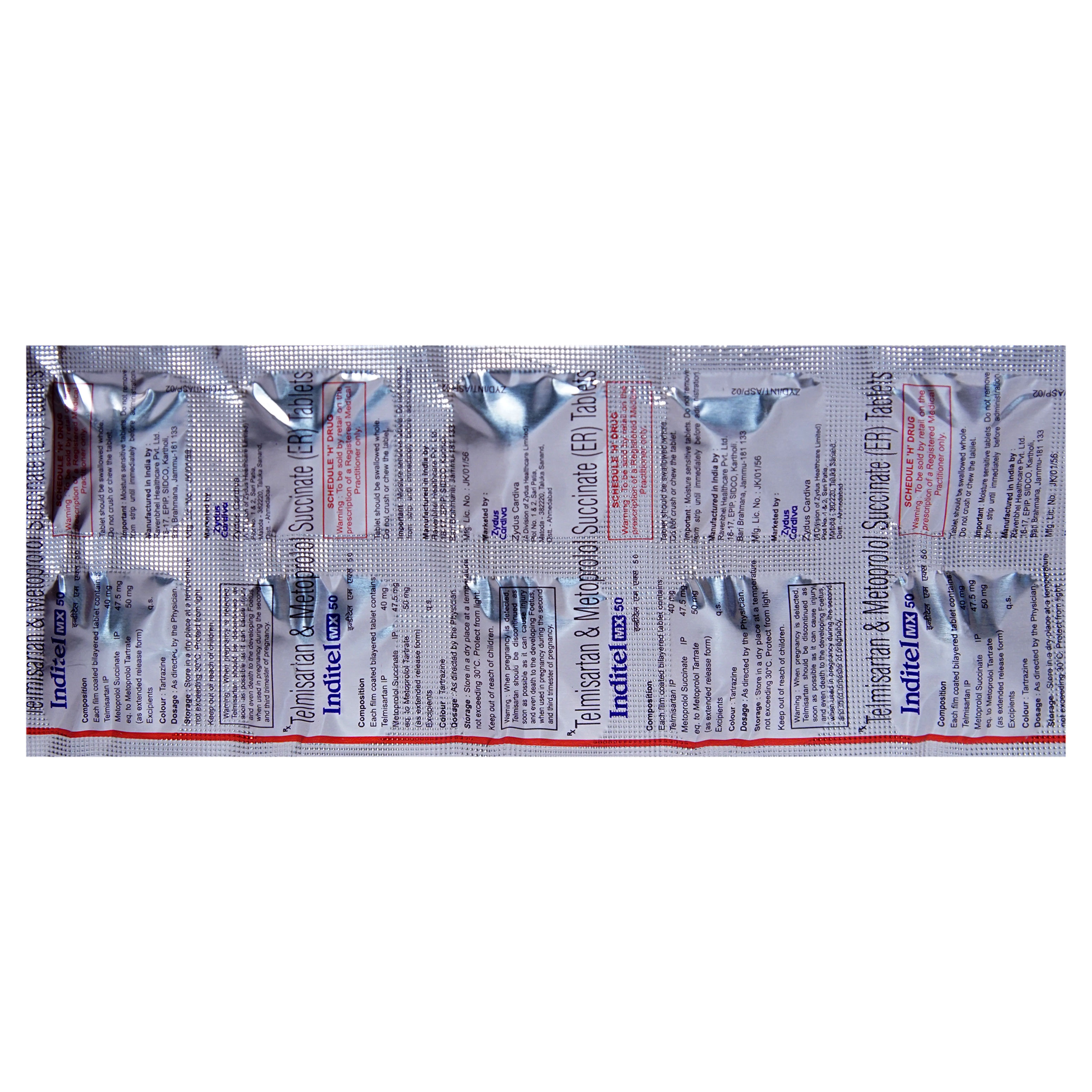Inditel MX 50 mg Tablet 10's Price, Uses, Side Effects, Composition ...