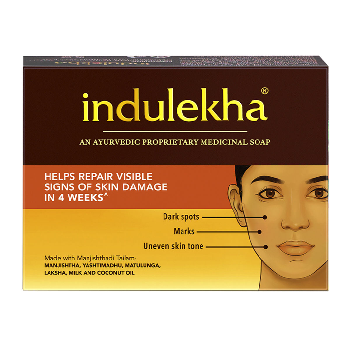 Buy Indulekha Ayurvedic Proprietary Medicinal Soap 100 gm | 19 Minutes ...