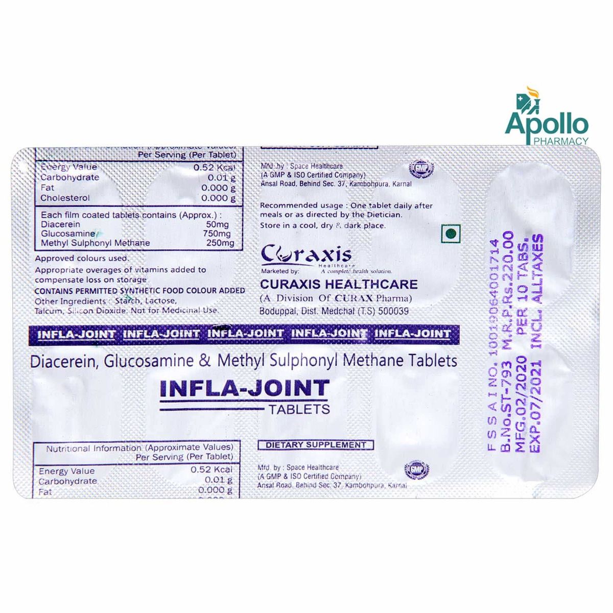 Infla-Joint Tablet | Uses, Side Effects, Price | Apollo Pharmacy