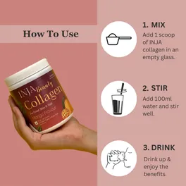 INJA Beauty Collagen Mango Flavour Powder for Great Skin & Hair, 125 gm ...