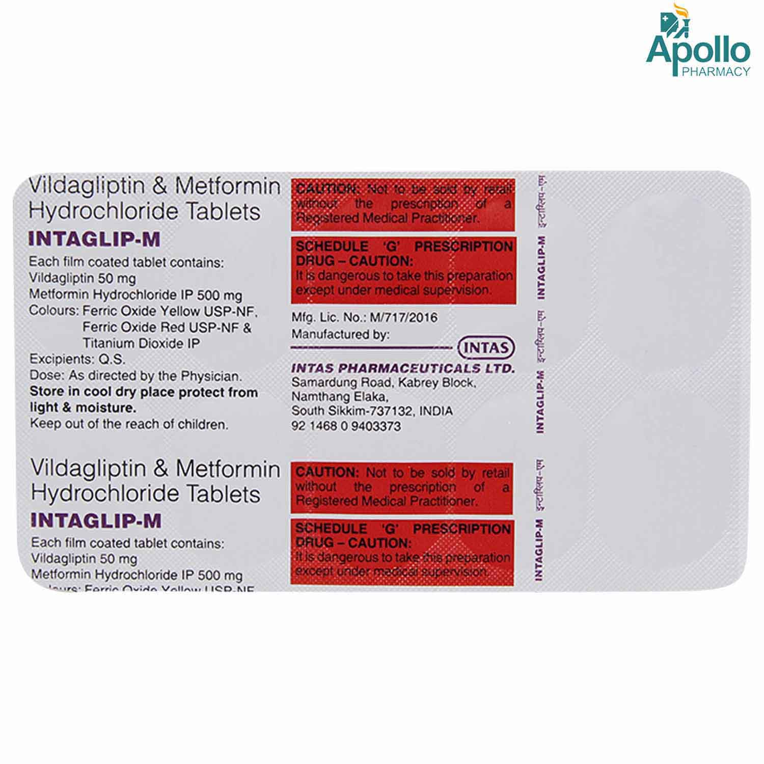 Intaglip M Tablet 10's Price, Uses, Side Effects, Composition - Apollo ...