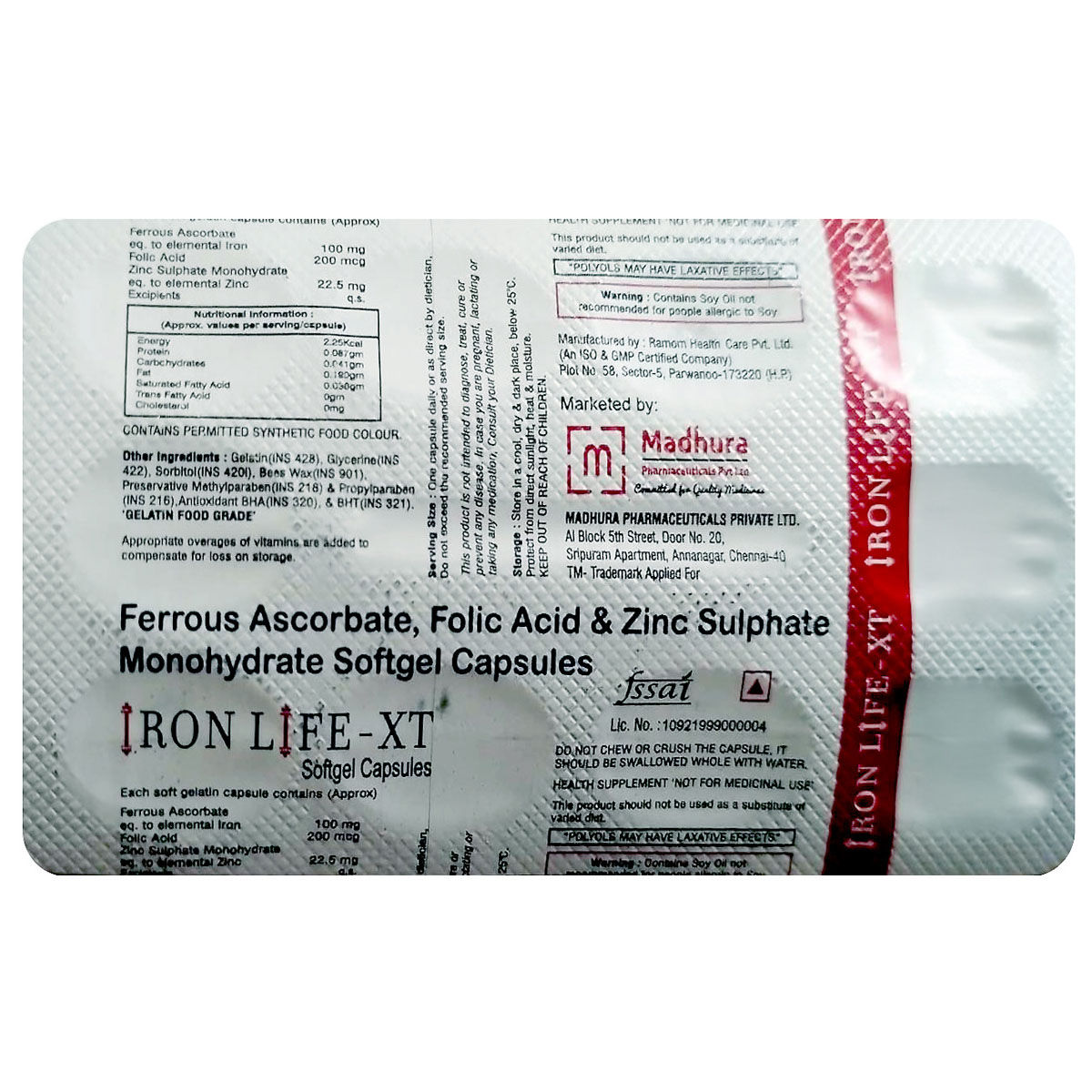 Iron Life-XT Softgel Capsule 10's | Uses, Side Effects, Price | Apollo ...