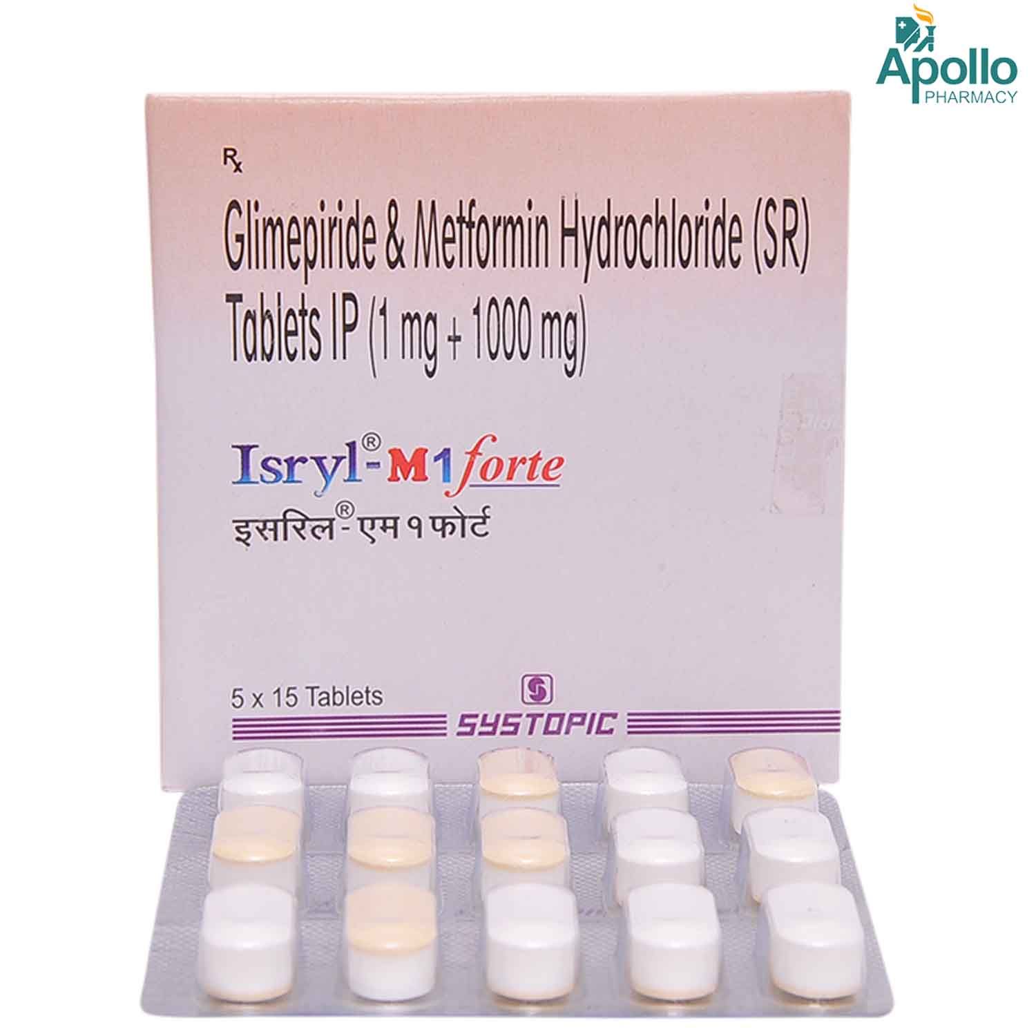 Isryl-M 1 Forte Tablet 15's Price, Uses, Side Effects, Composition ...