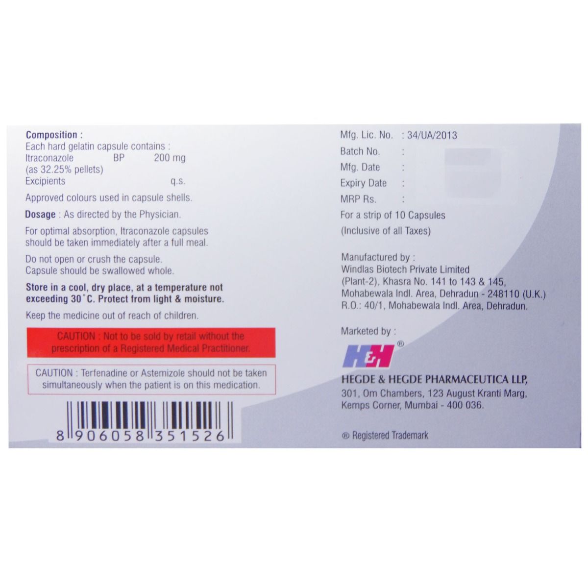 Itzhh 200 Capsule | Uses, Side Effects, Price | Apollo Pharmacy