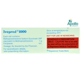 Ivepred 1000 Injection | Uses, Side Effects, Price | Apollo Pharmacy