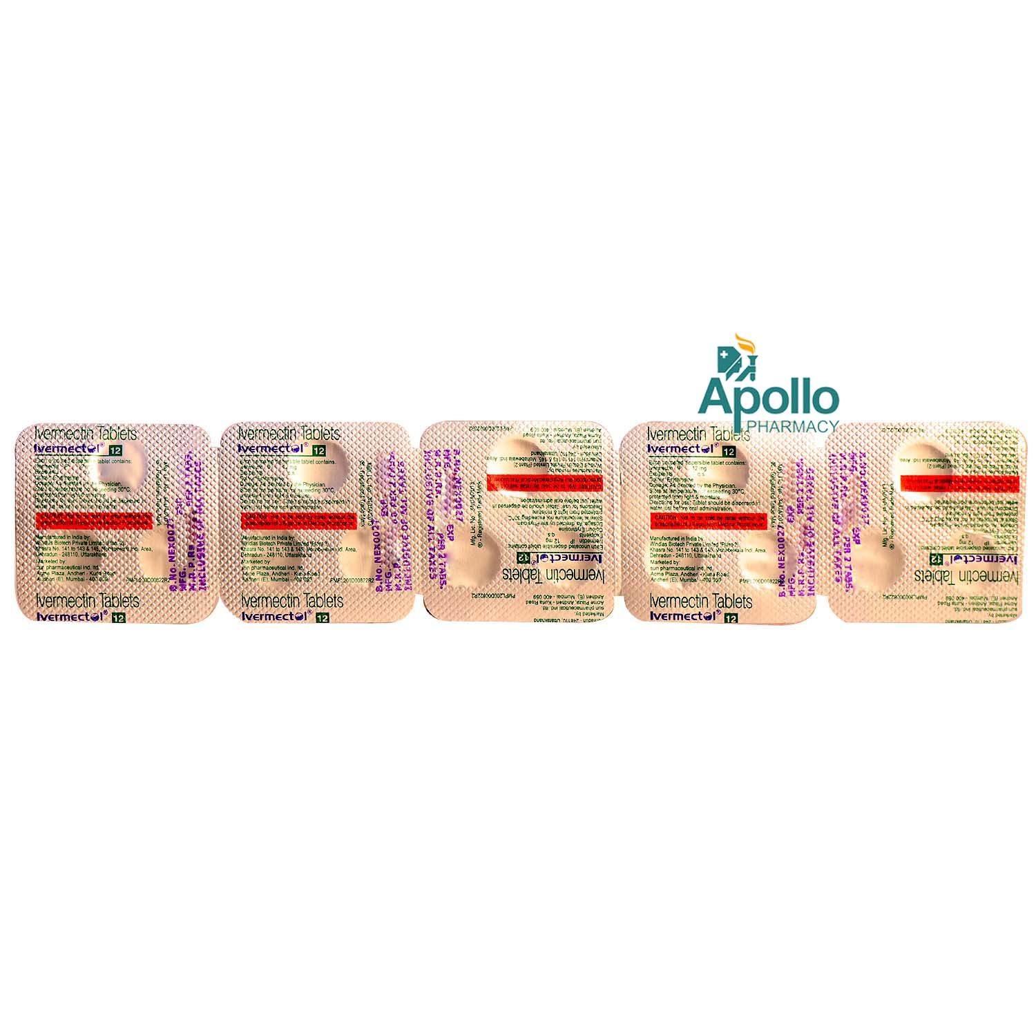 Ivermectol 12 Tablet 2's Price, Uses, Side Effects, Composition ...