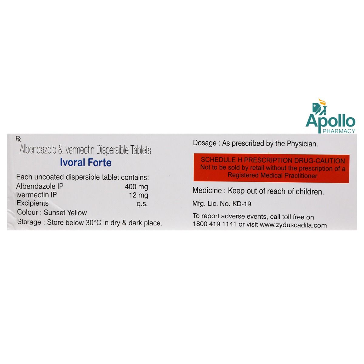 Ivoral Forte Tablet 1's Price, Uses, Side Effects, Composition - Apollo ...