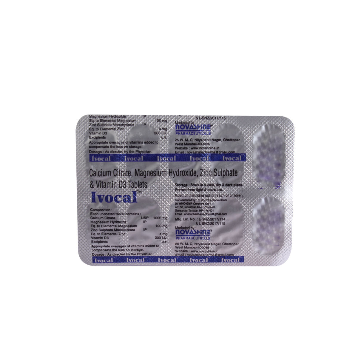 Ivocal Tablet 10's Price, Uses, Side Effects, Composition - Apollo Pharmacy