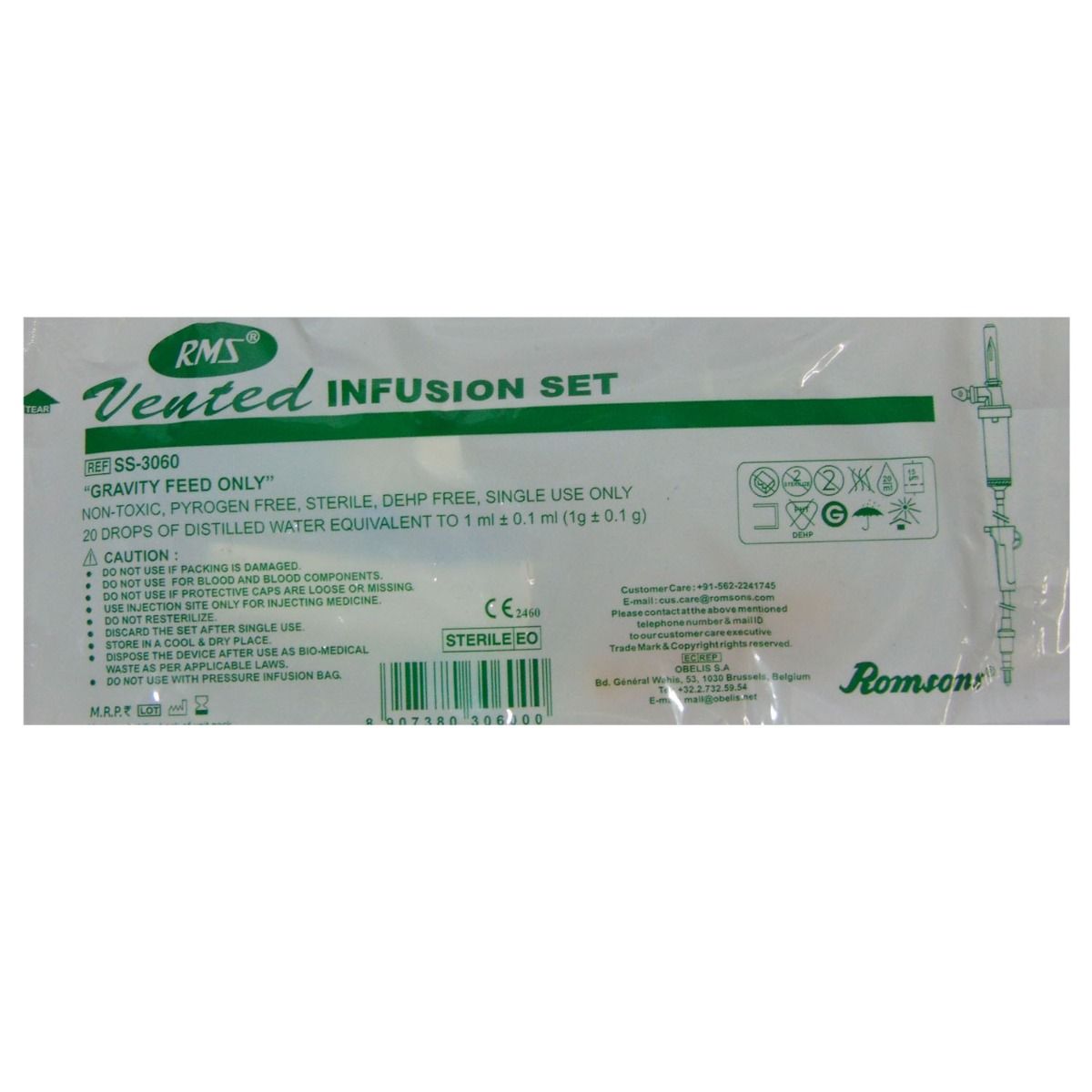 Romsons IV Set Non Vented 1's Price, Uses, Side Effects, Composition ...