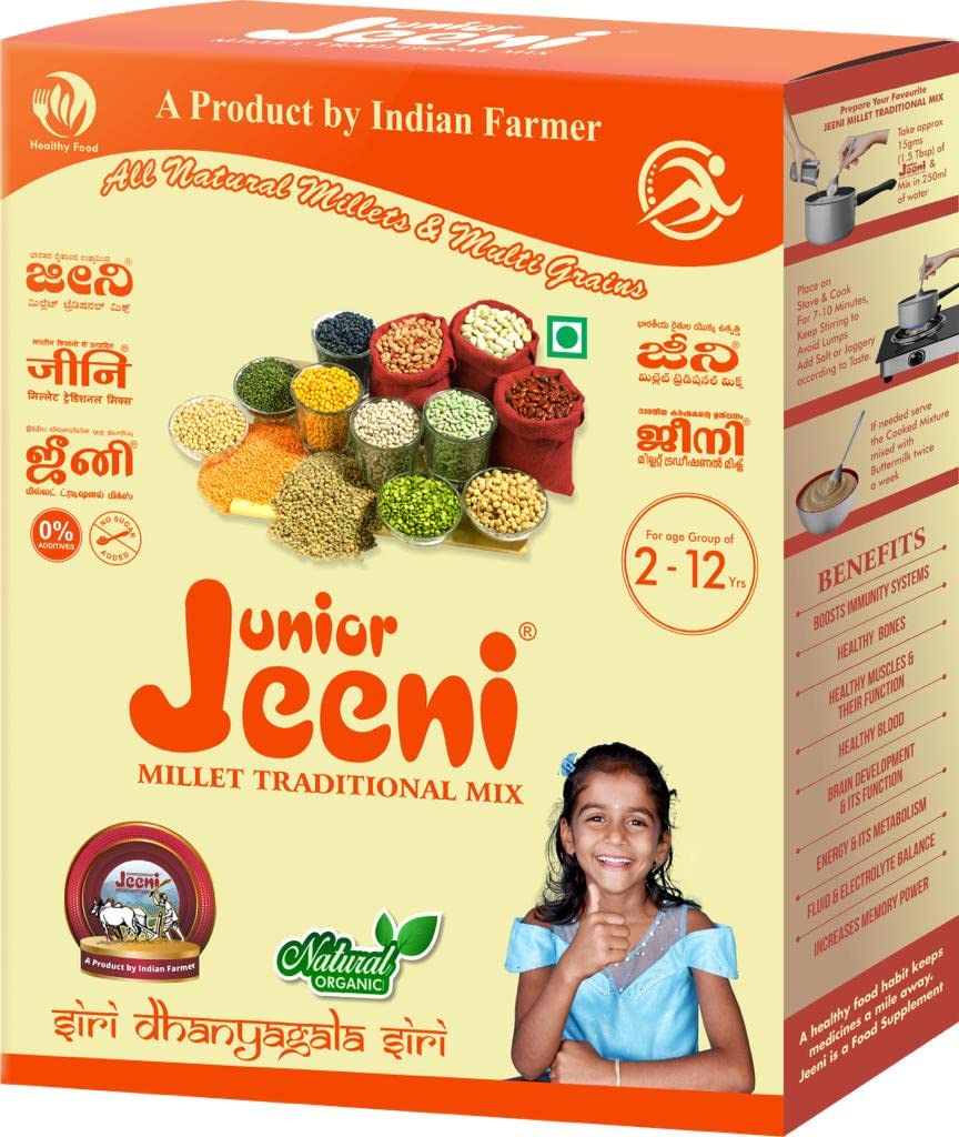 Buy Jeeni Junior Millet Traditional Mix Powder, 500 gm | 19 Minutes ...