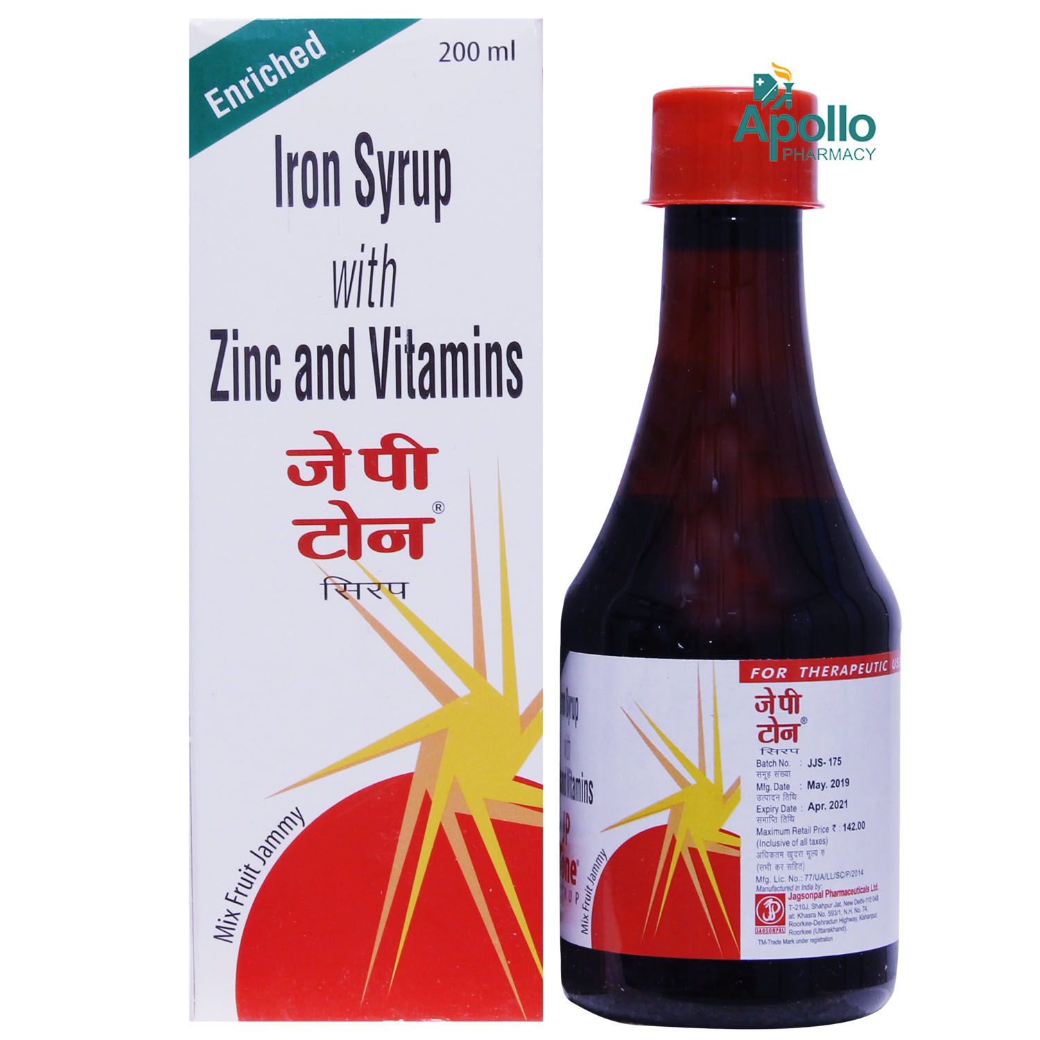 JP Tone Mixed Fruit Syrup 200 ml Price, Uses, Side Effects, Composition ...