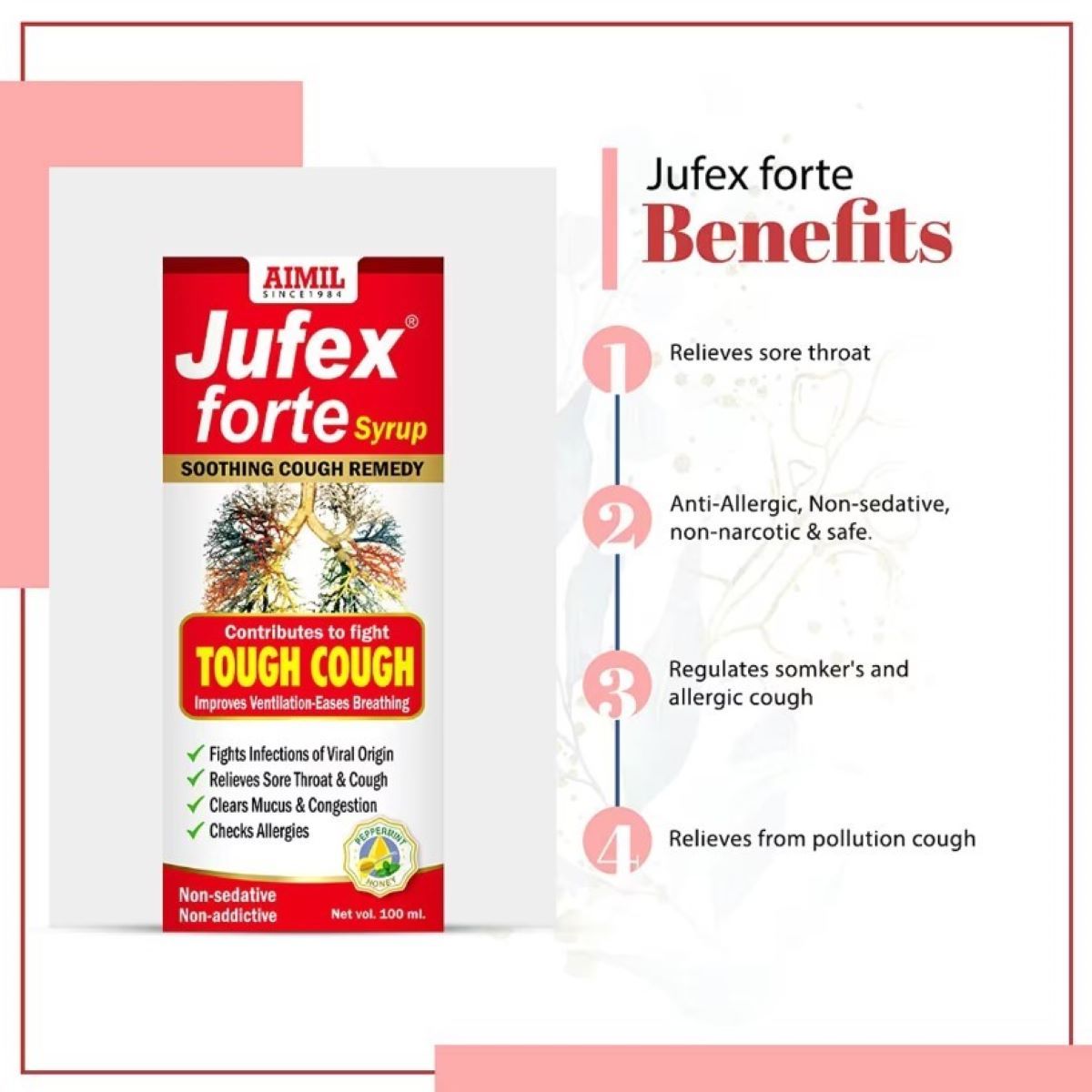 Jufex Forte Syrup, 100 ml Price, Uses, Side Effects, Composition ...