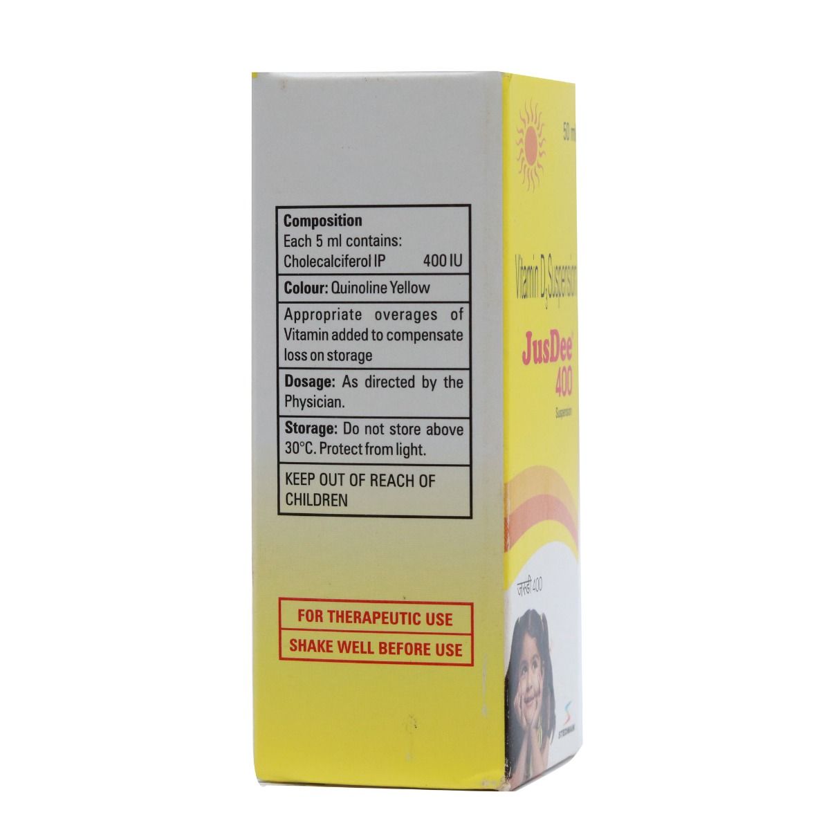 Jusdee 400IU Suspension 50 ml Price, Uses, Side Effects, Composition ...