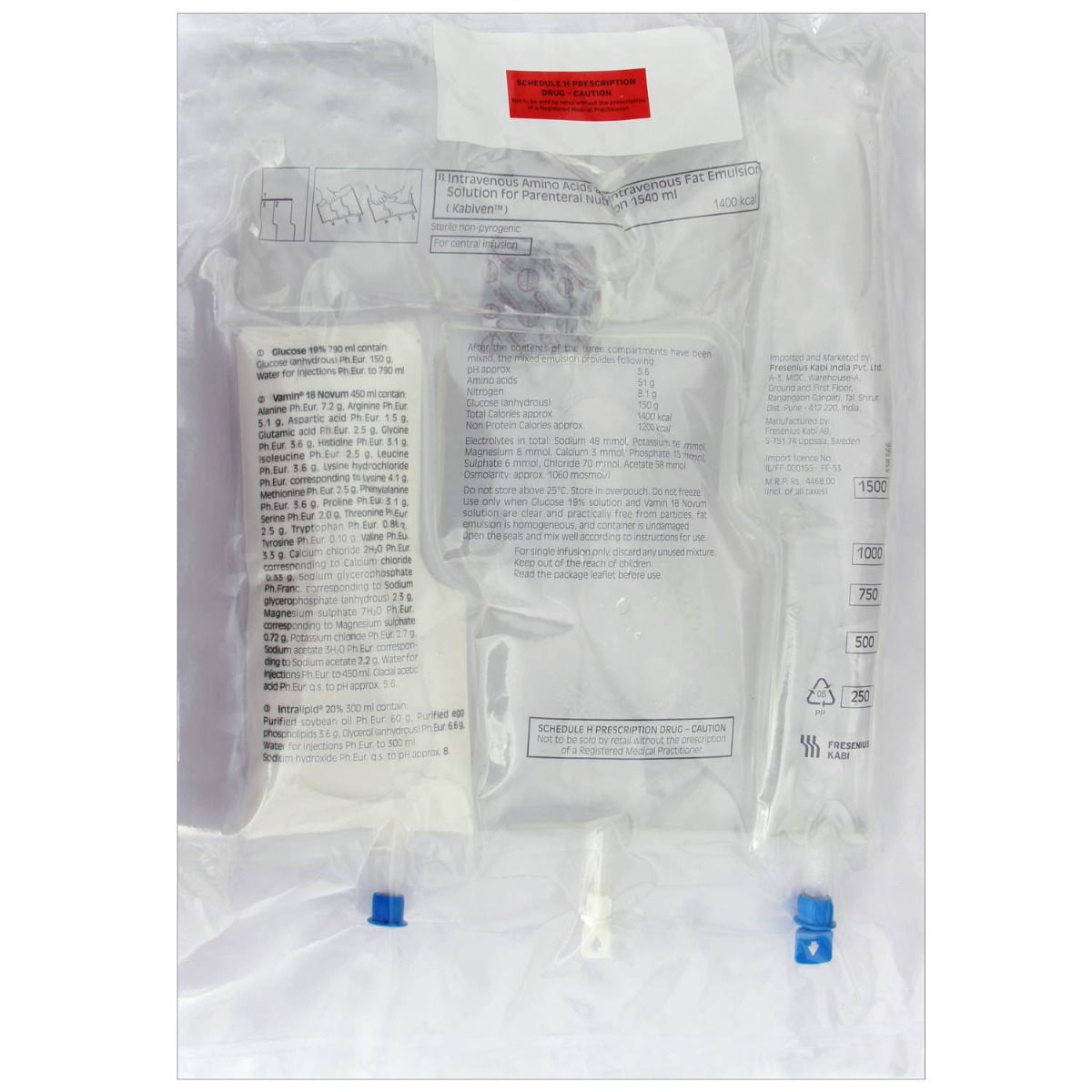 Kabiven Infusion 1540 ml | Uses, Side Effects, Price | Apollo Pharmacy