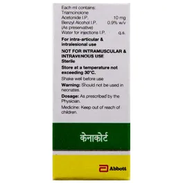 Kenacort 10 mg Injection 1 ml | Uses, Side Effects, Price | Apollo Pharmacy