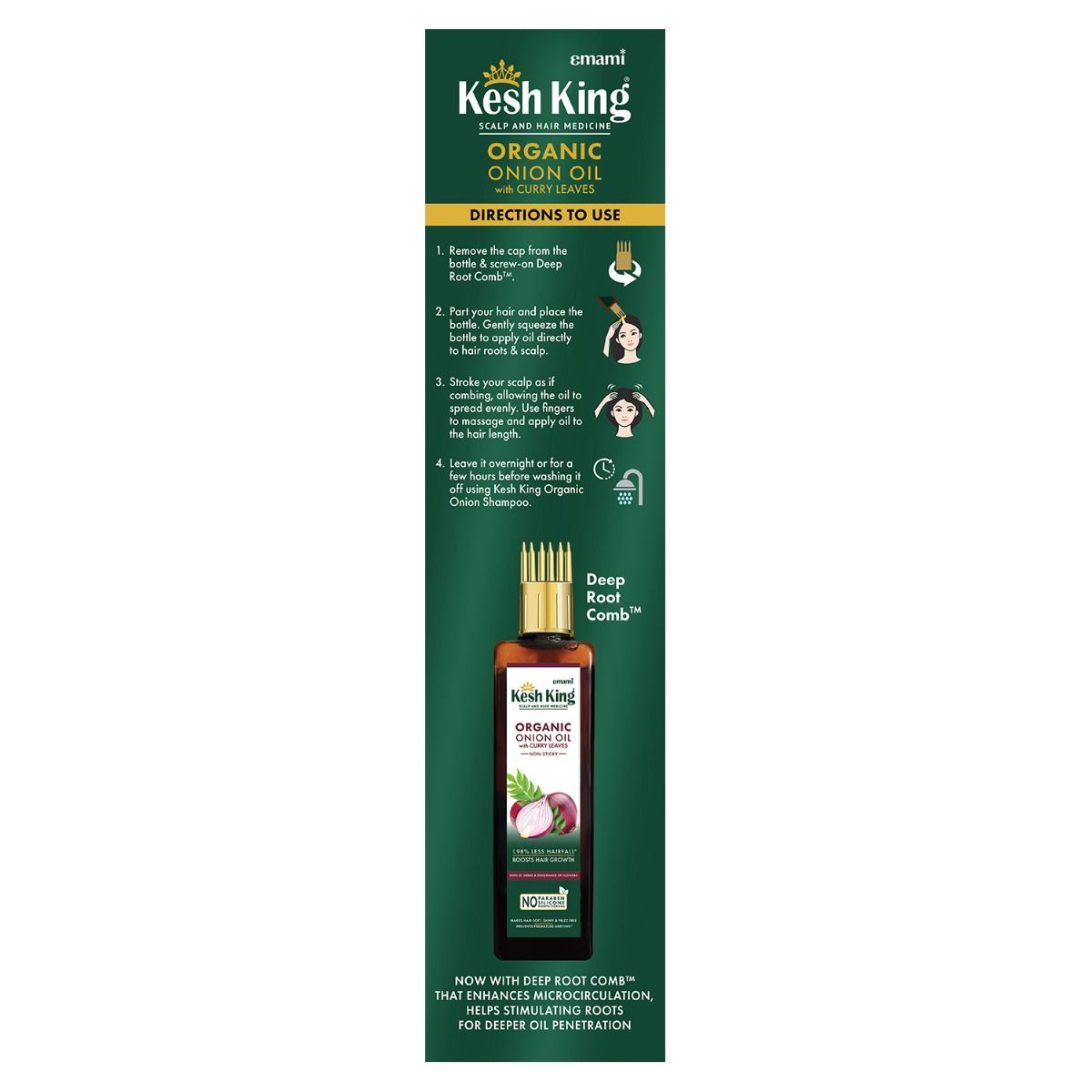 Kesh King Organic Onion Oil with Curry Leaves, 200 ml Price, Uses, Side Effects, Composition ...