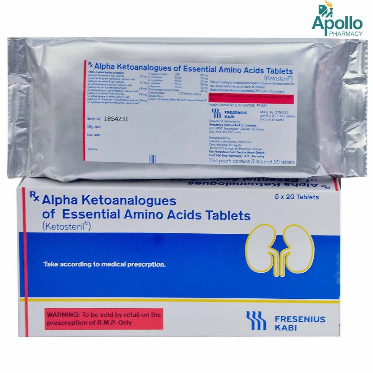 Ketosteril Tablet 20's Price, Uses, Side Effects, Composition - Apollo ...