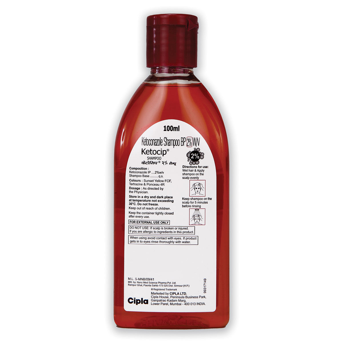 Buy Ketocip 2% Shampoo 100 ml | 19 Minutes Delivery | Apollo Pharmacy