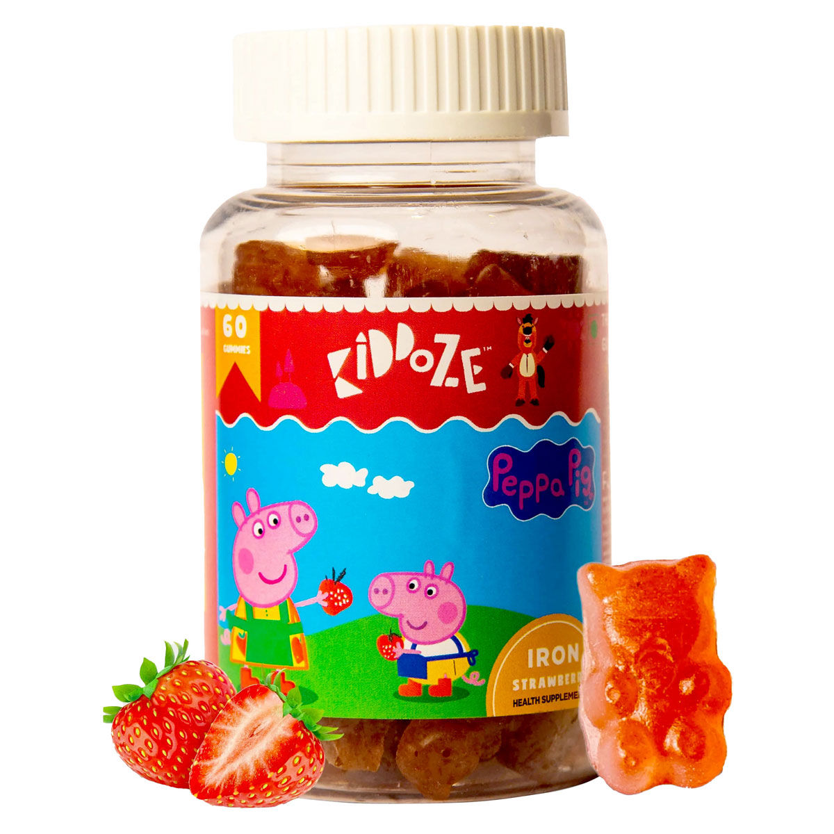 Kiddoze Iron Strawberry Gummies, 60 Count Price, Uses, Side Effects ...