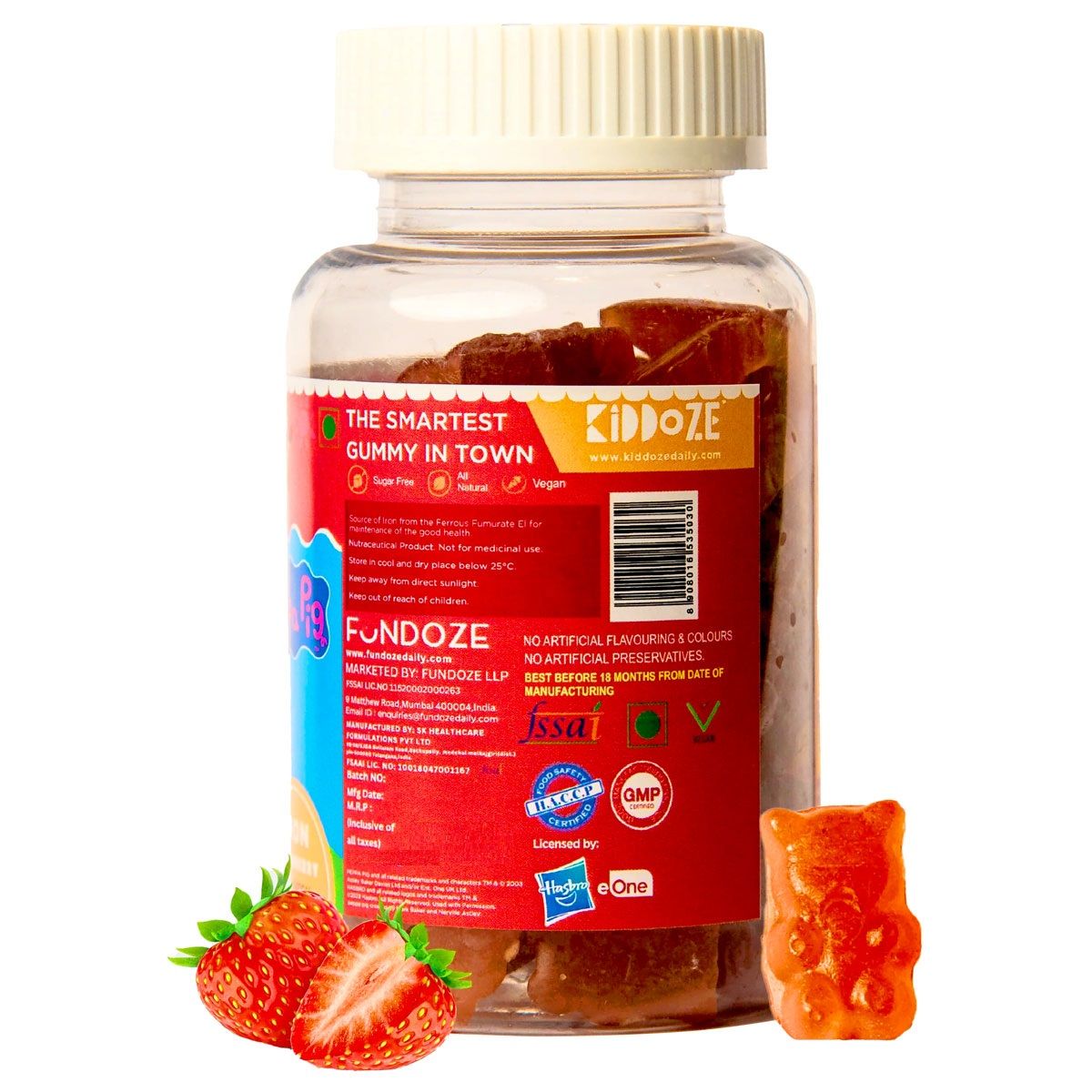 Kiddoze Iron Strawberry Gummies, 60 Count Price, Uses, Side Effects ...