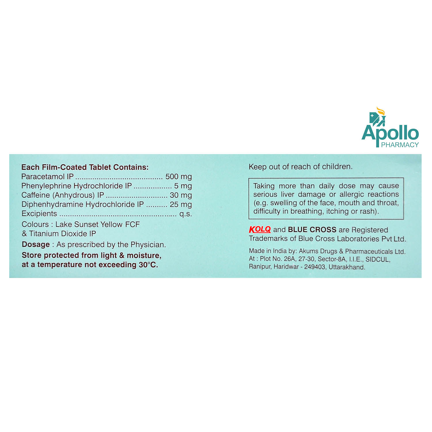 Kolq Tablet | Uses, Side Effects, Price | Apollo Pharmacy
