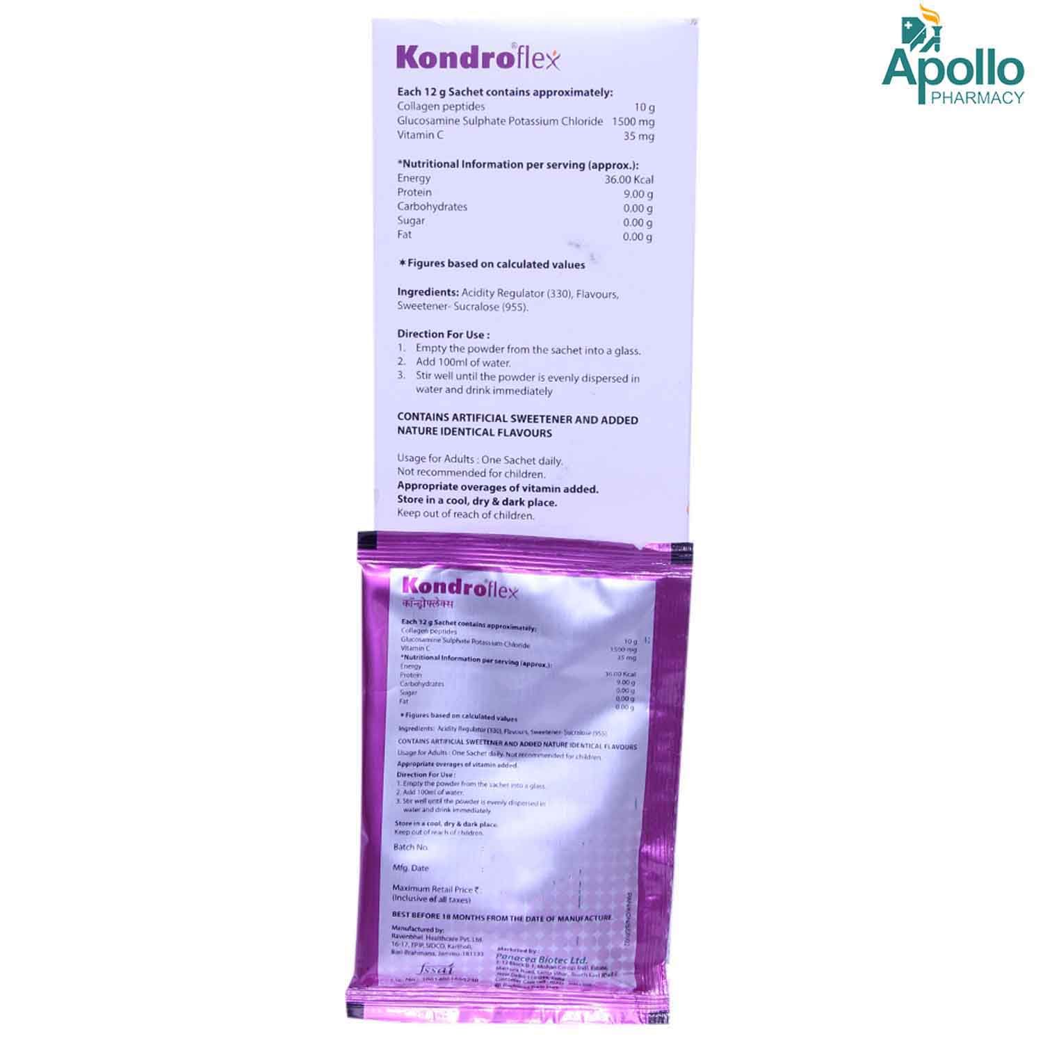 Kondro Flex Sachet 12 gm Price, Uses, Side Effects, Composition ...