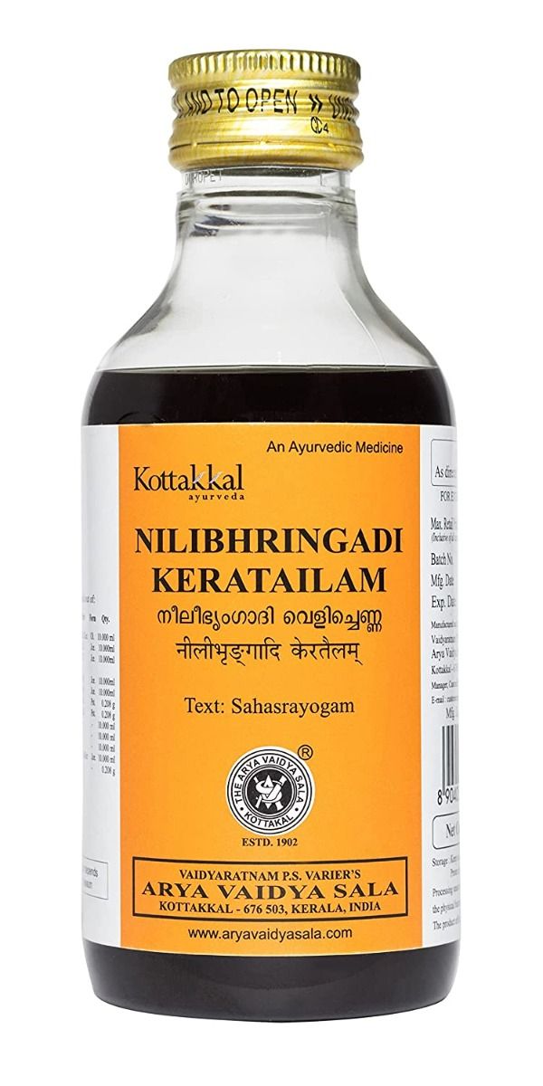 Kottakkal Ayurveda Nilibhringadi Keratailam, 200 ml Price, Uses, Side ...