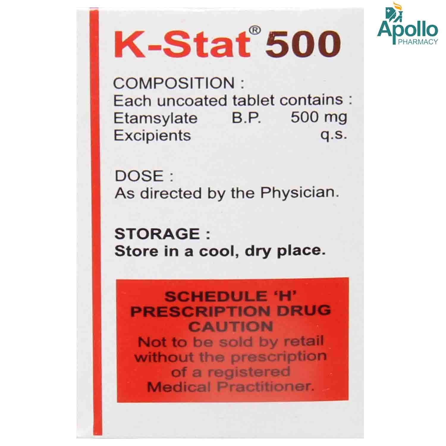K-Stat 500 mg Tablet 10's Price, Uses, Side Effects, Composition ...