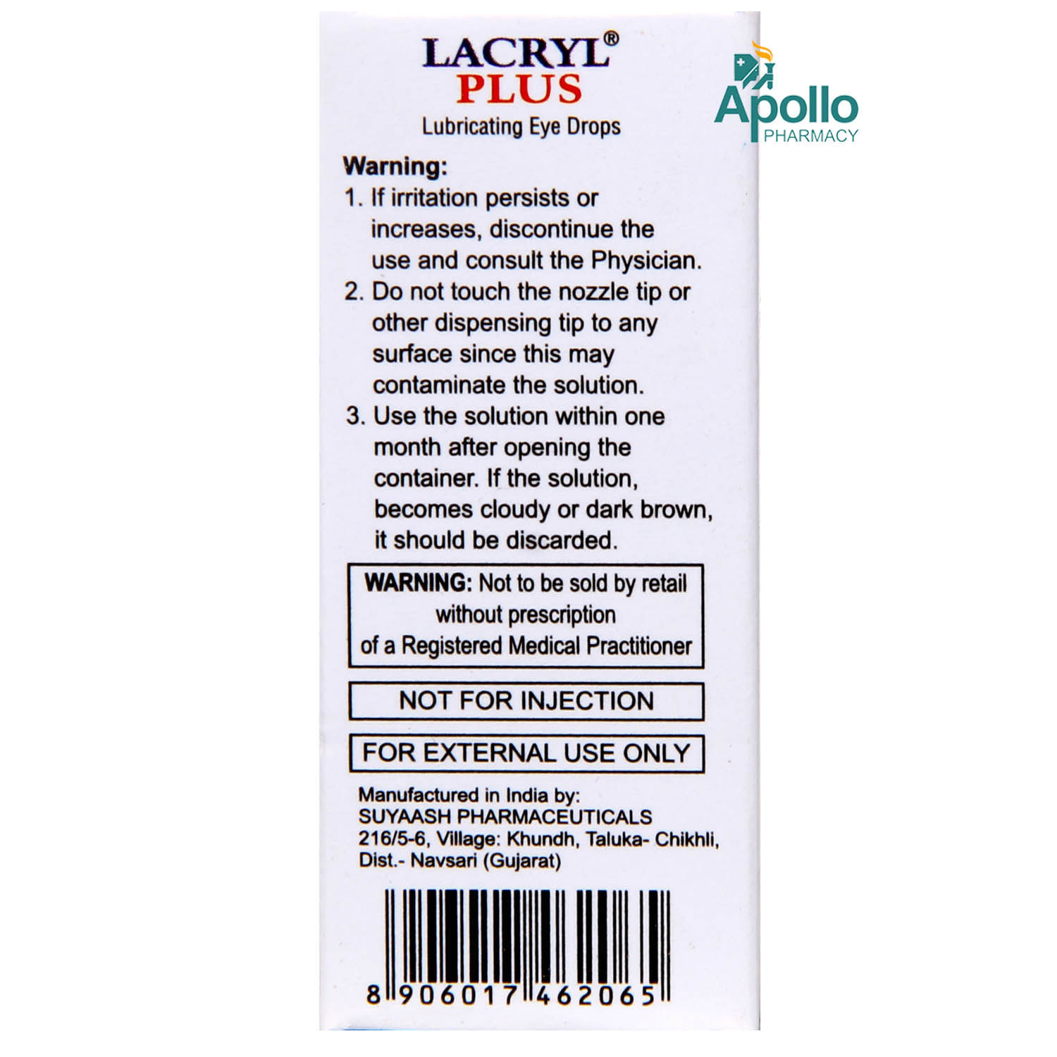Lacryl Plus Eye Drops 10 ml Price, Uses, Side Effects, Composition ...