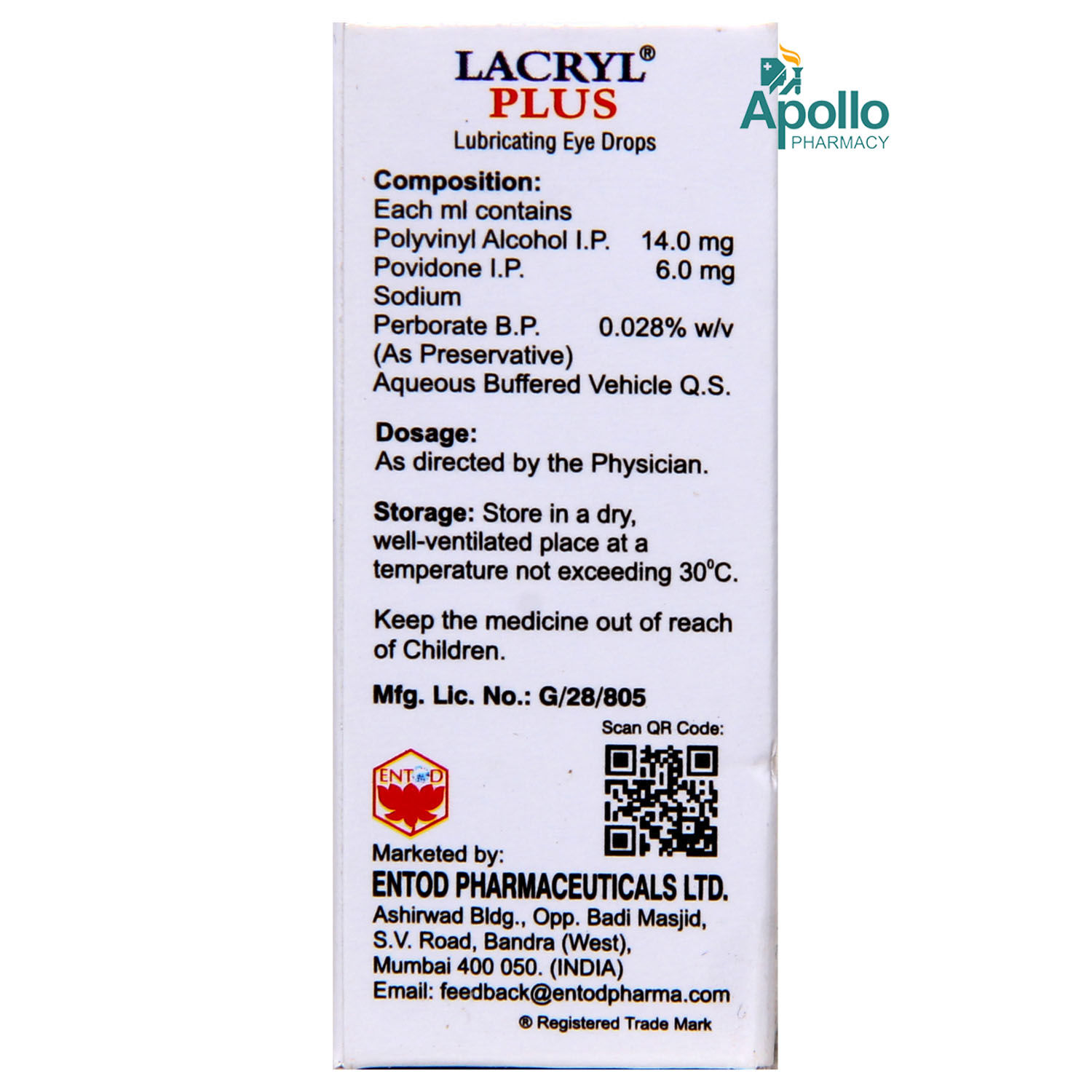 Lacryl Plus Eye Drops 10 ml Price, Uses, Side Effects, Composition ...